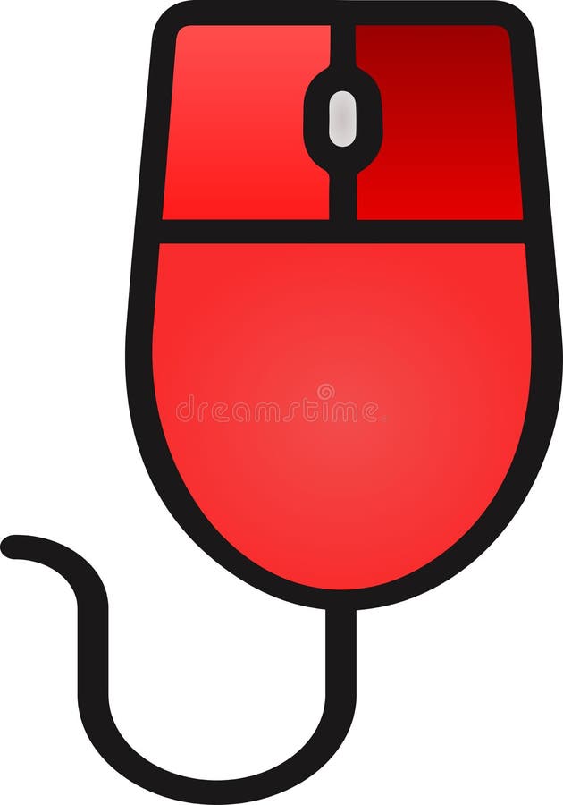 The Drawing Of A Clicked Lilac Computer Mouse A Small Hardware Input Device Used By Hand