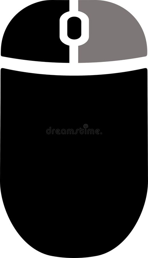 The Drawing of a Left-clicked Green Computer Mouse, a Small Hardware ...