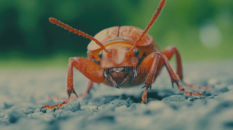 Close-up of bug on ground stock illustration. Illustration of closeup ...