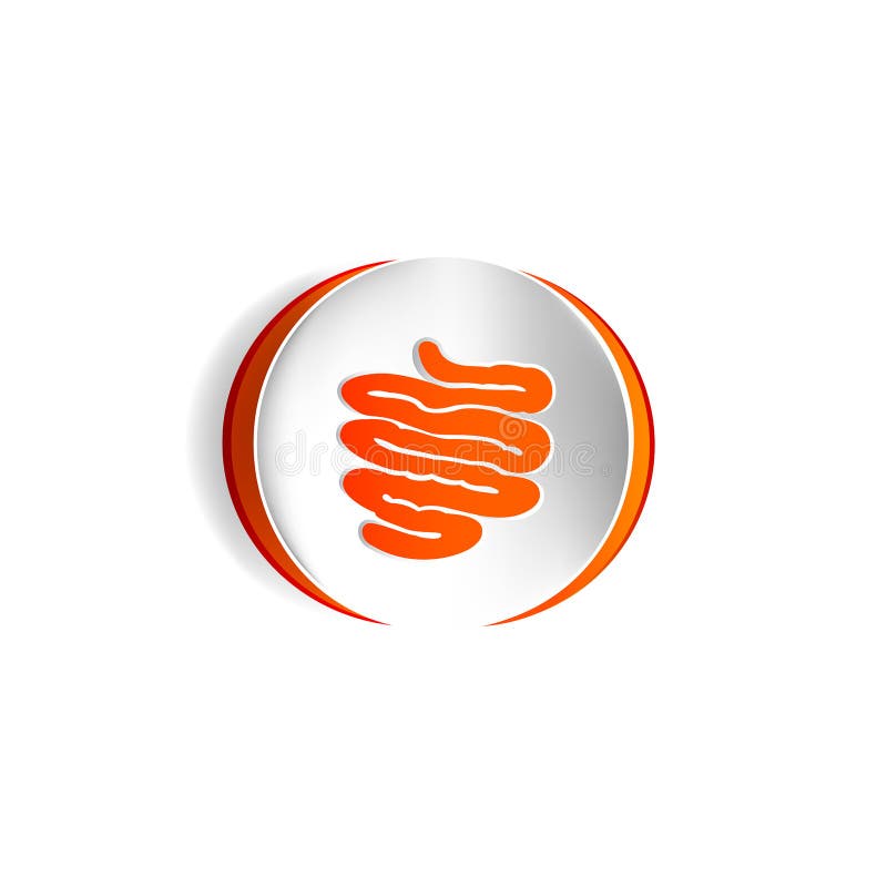 Intestine vector icon stock vector. Illustration of ileum - 81121714