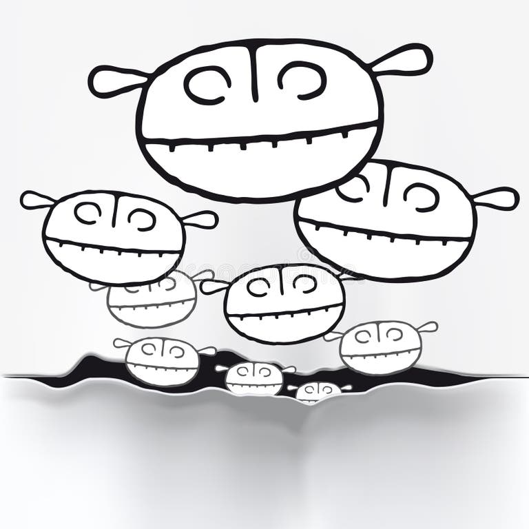 Small invaders (vector) stock vector. Illustration of stylized - 10972582