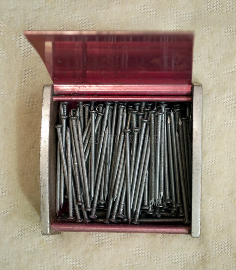 Small box with nails stock photo. Image of nail, multiple - 104161760