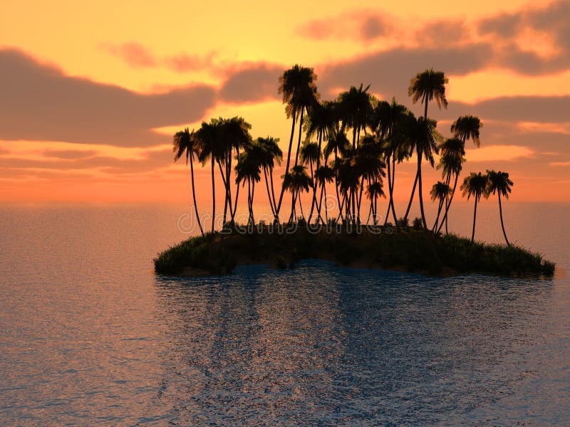 Small Island stock illustration. Illustration of summer - 5079903