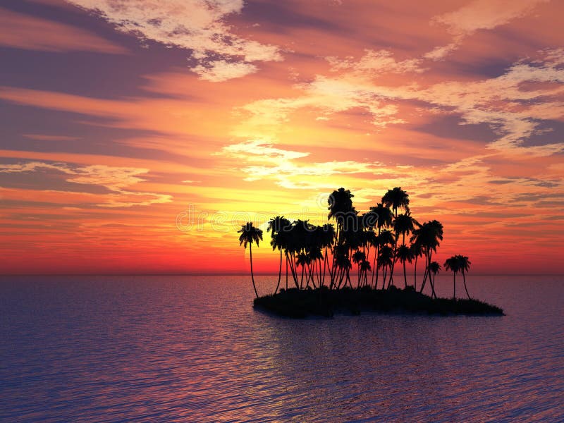 Small Island stock illustration. Illustration of branches - 6563547