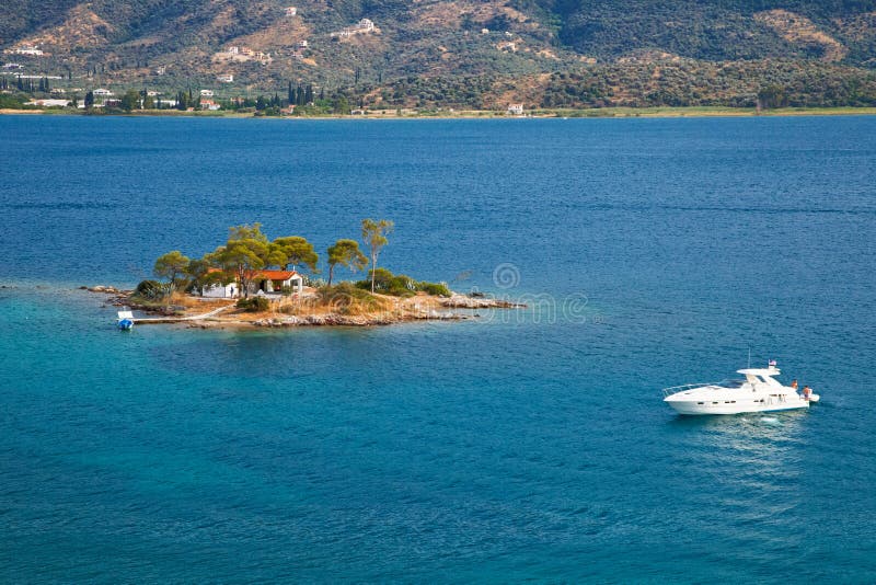 Small island in Aegean sea stock image. Image of paradise - 13057049