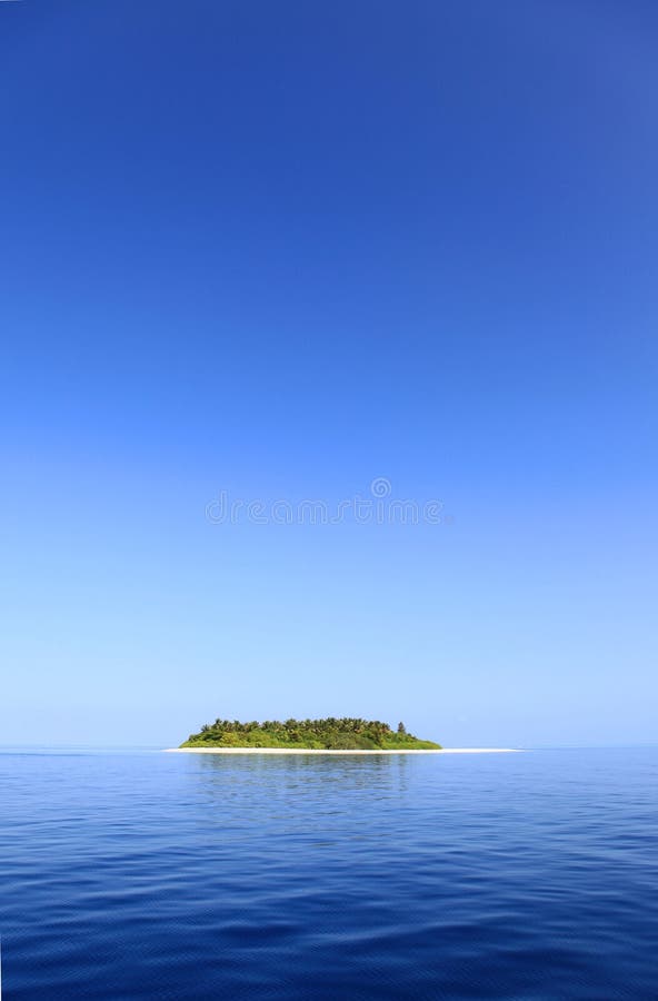 Beautiful Solitude Island with Green Trees in the Ocean Stock Photo ...