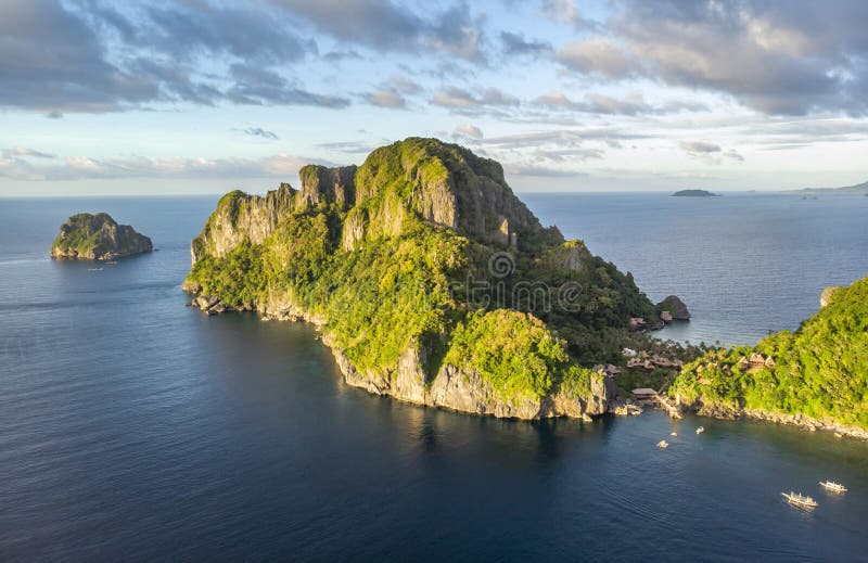 Small Island in Archipelago Pacuit in Philippines Stock Image - Image ...