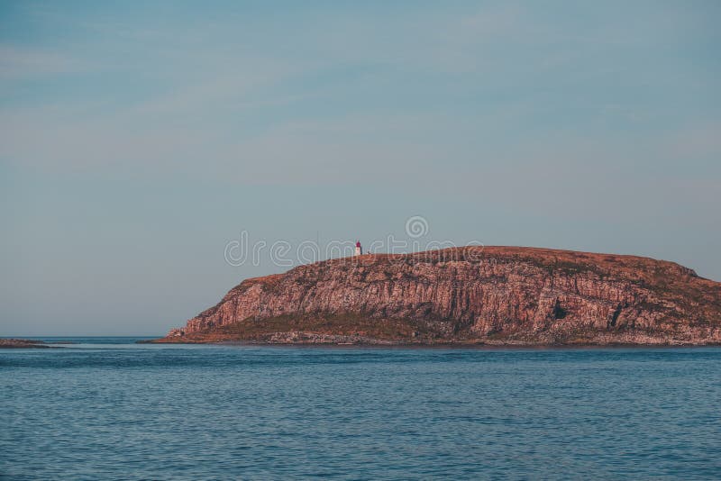 Small Island Outside Vardo with a Lighthouse To Guide Ships when it is ...