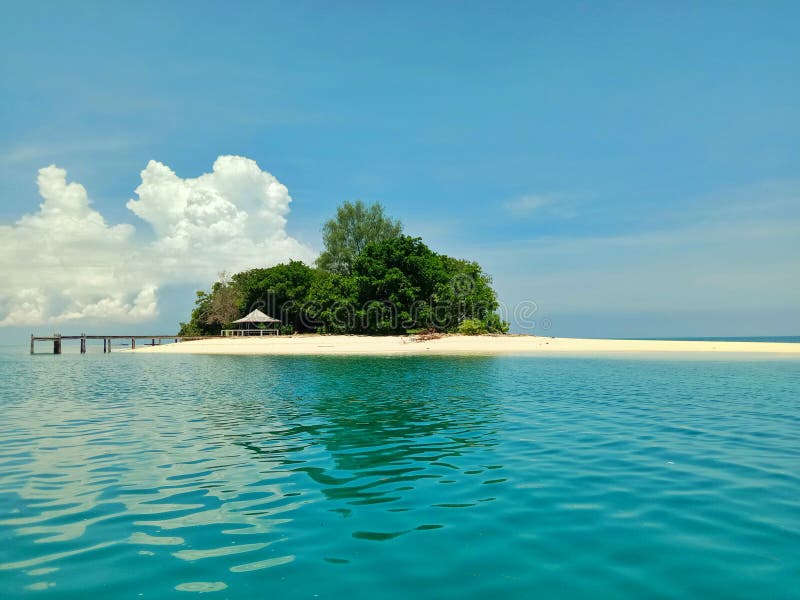 Small island from the side stock image. Image of nature - 239368791
