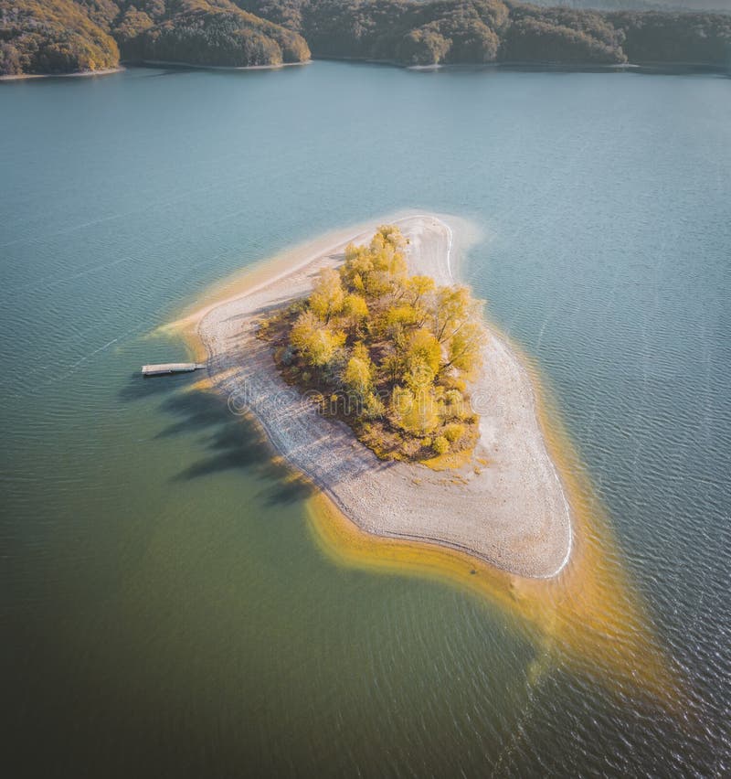 Small Island on Solina Lake Stock Photo - Image of subcarpathia, nature ...