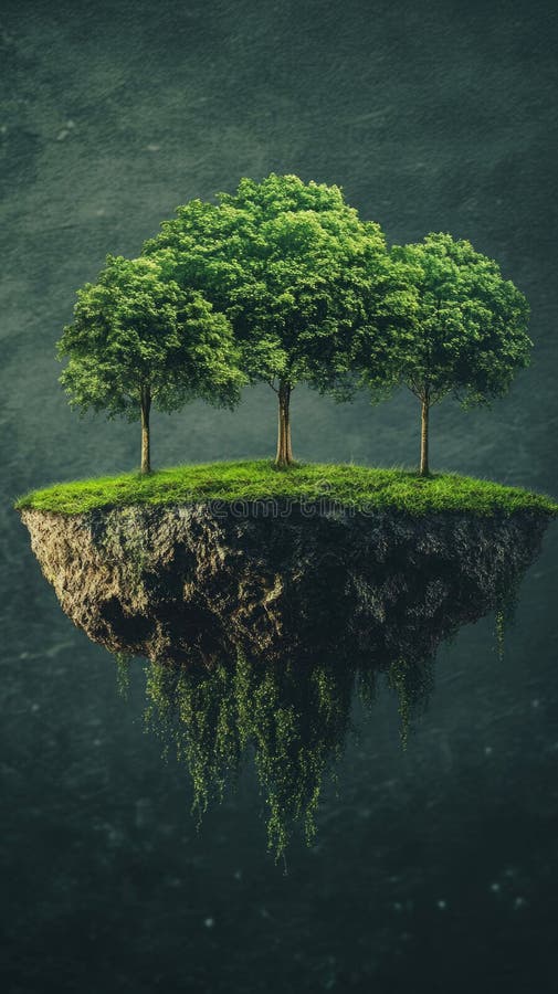Small Island Three Trees Its Surface Stock Photos - Free & Royalty-Free ...