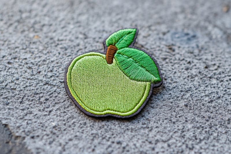 A Small, Isolated Patch of Green Apples on a Natural Surface Stock ...