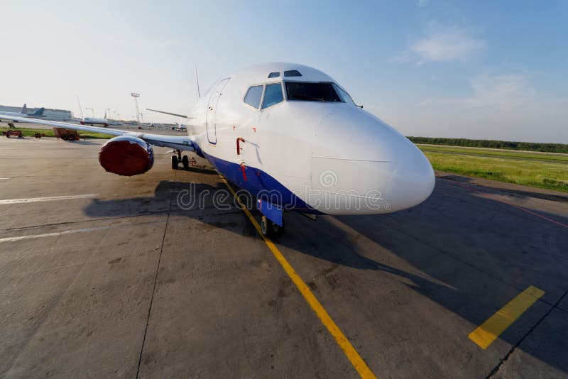 Small Jetplane is on Runway Stock Photo - Image of ground, jetliner ...
