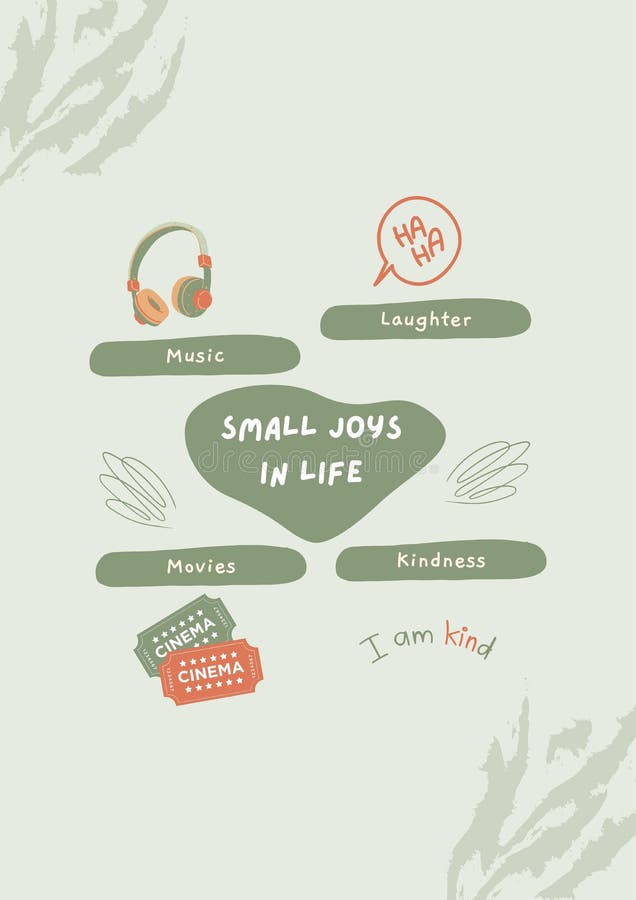 Small Joys in Life Poster stock illustration. Illustration of poster ...