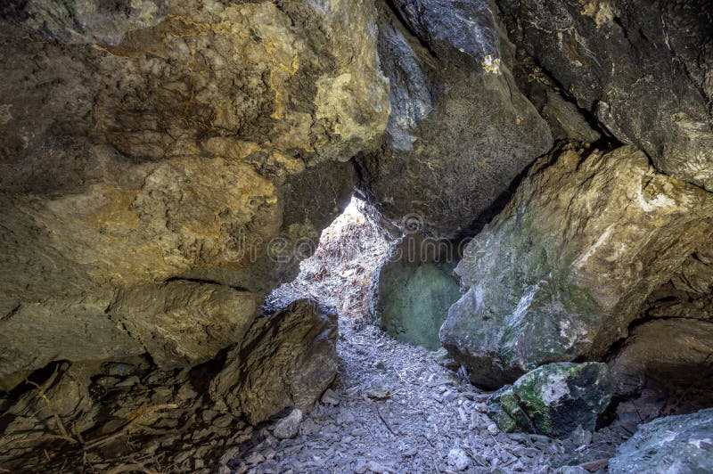 A Small Cave in Gypsum Rock Stock Photo - Image of ancient, caves ...