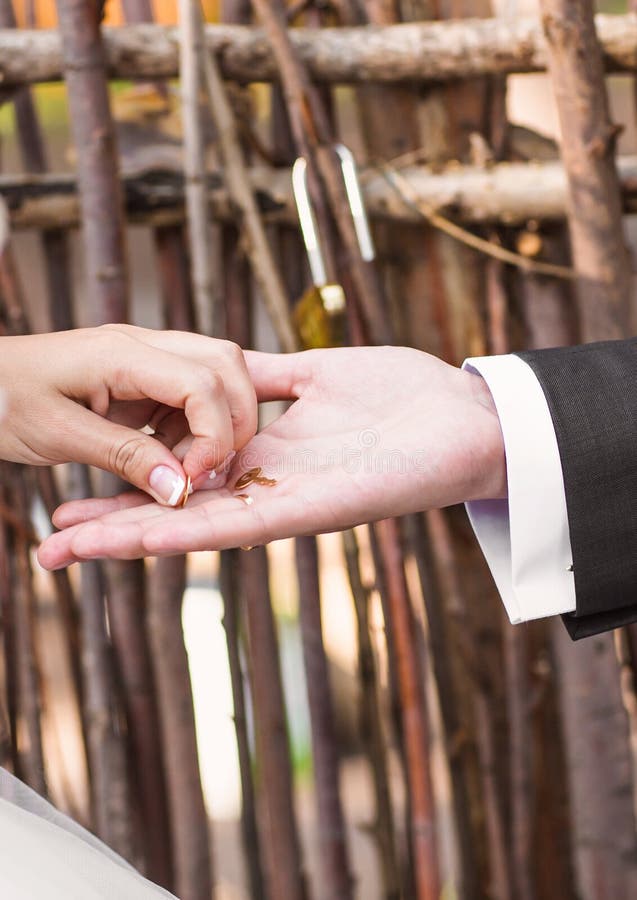 Small Key in a Hand Men and Woman Stock Image - Image of mortgage ...