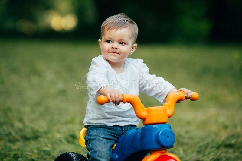 Small kid ride a bicycle stock image. Image of child - 72187759
