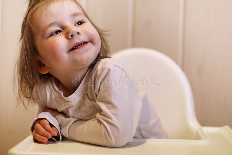 Small Kid Smiling and Have Fun White Background Stock Image - Image of ...
