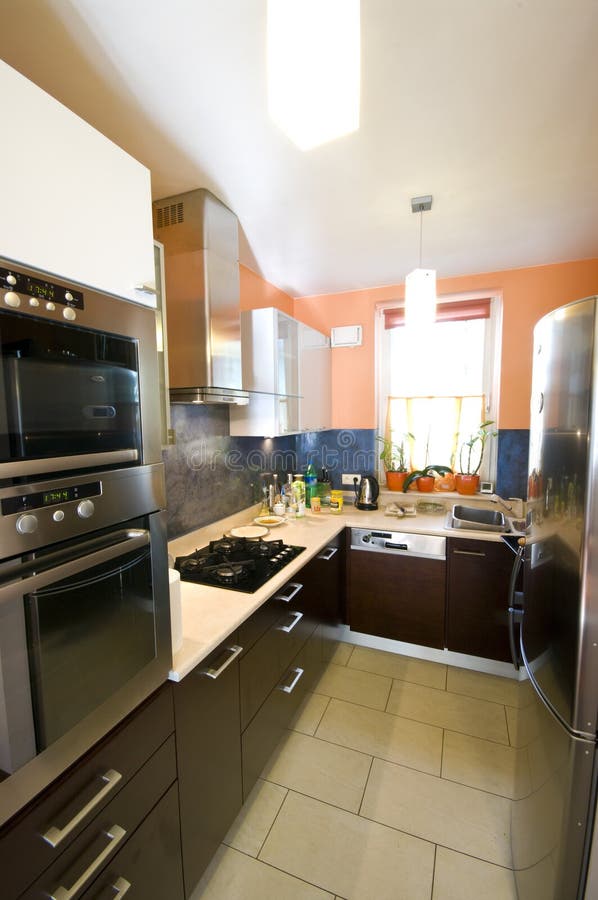 Small Kitchen in a Restaurant Stock Photo - Image of restaurant, grill ...