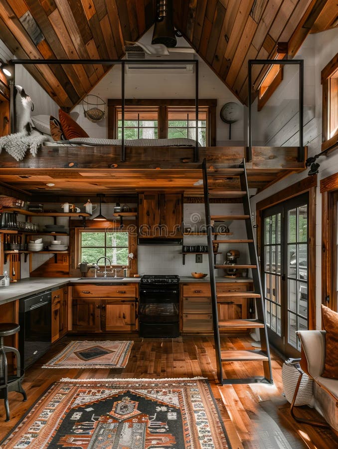 Small Rustic Cabin Interior Loft