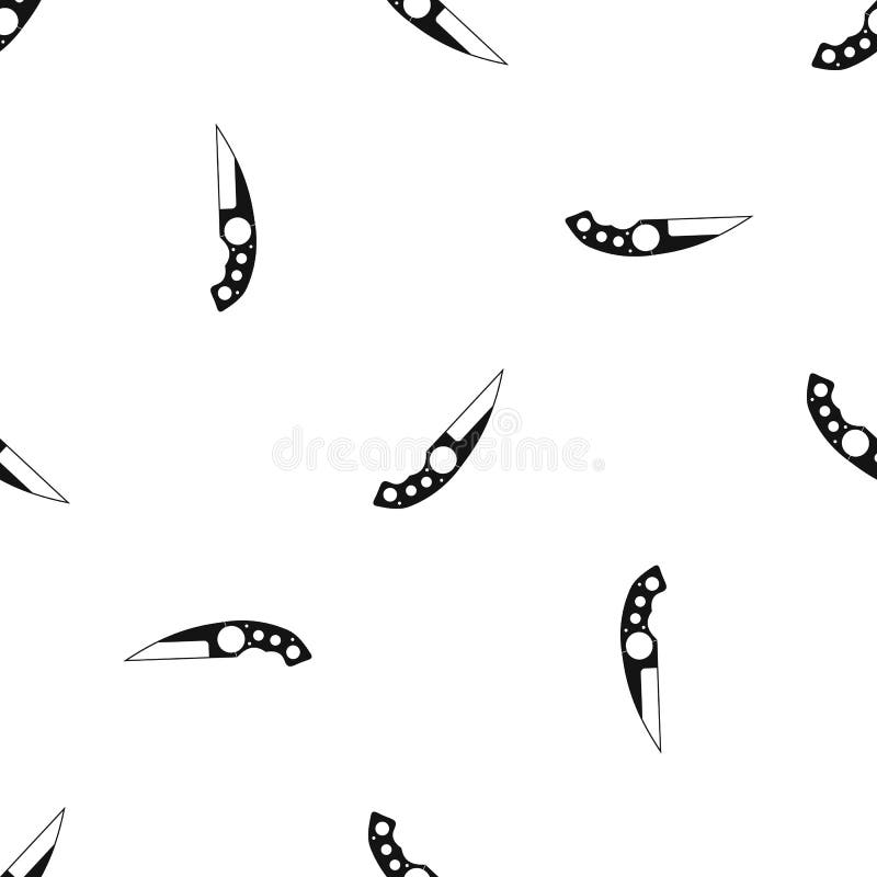 Small Knife Pattern Seamless Black Stock Vector - Illustration of ...
