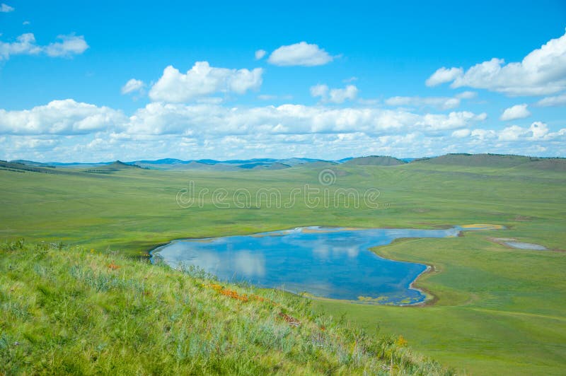 A small lake stock image. Image of mountains, lake, rock - 20667195