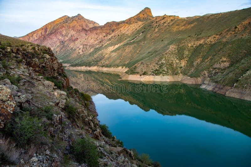 Small Lake between Mountains Stock Image - Image of fabulous, scenery ...