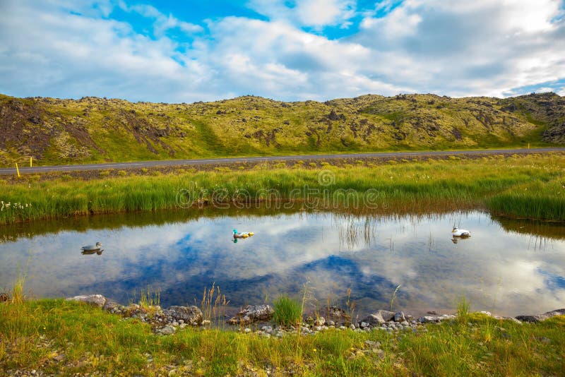 The Small Lake And Picturesque Autumn Coast Stock Image - Image of ...