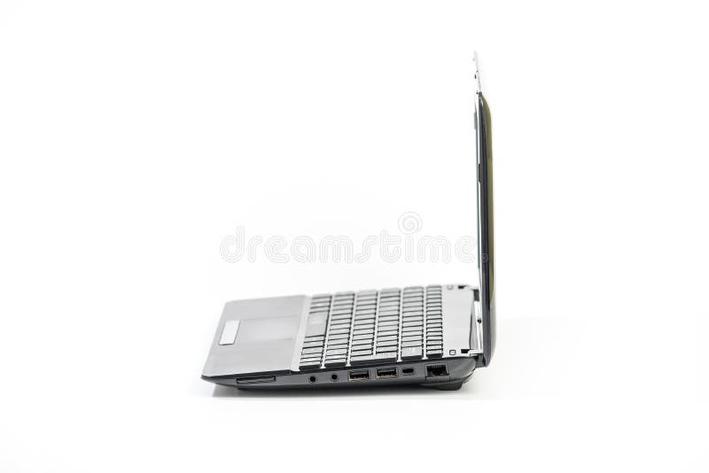 Small Laptop Isolated on White Background Stock Photo - Image of ...