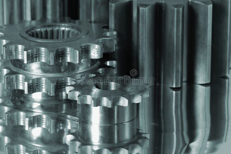Small and large gears stock image. Image of gear, metals - 1842159