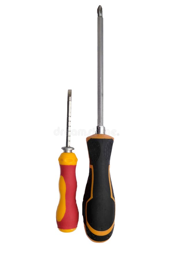Small and Large Screwdrivers are Placed Stock Photo - Image of handle ...