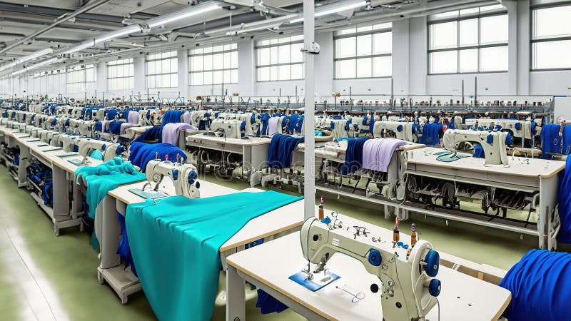 Small and Large Textile and Machinery Industry Stock Image - Image of ...