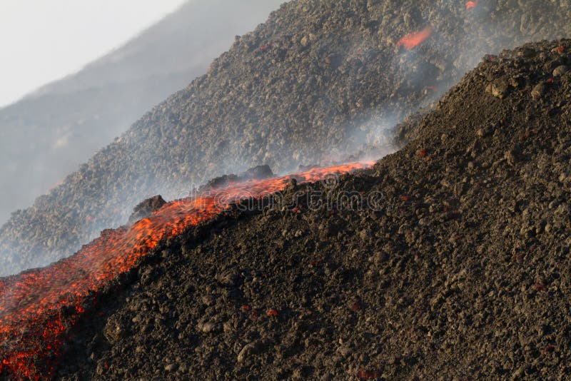 Small lava flow stock image. Image of dark, detail, exploding - 45149331