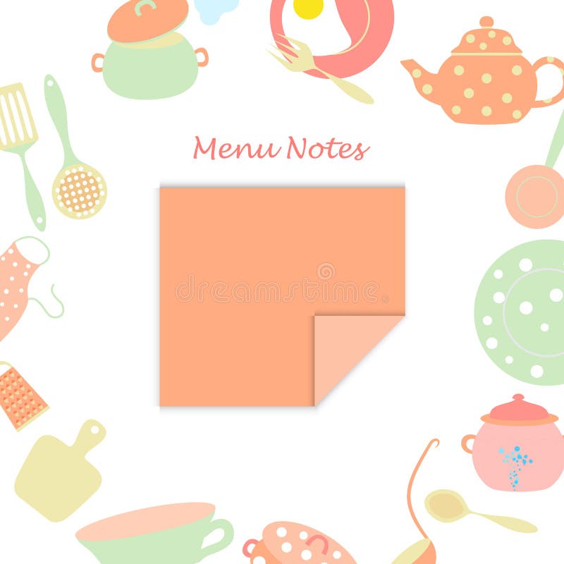 Small Leaf for Menu Notes stock vector. Illustration of ladle - 95584569