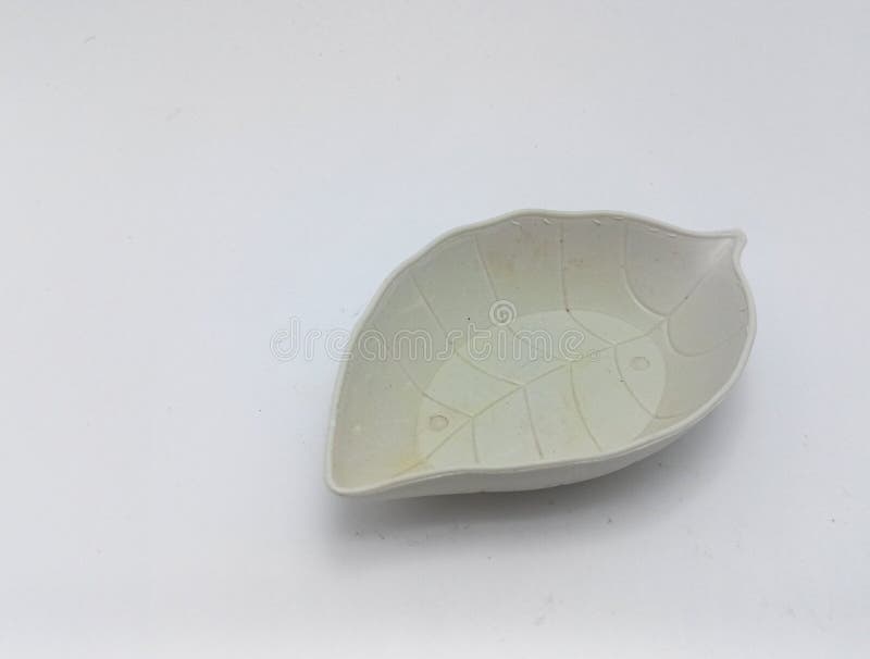 Small Leaf-shaped Plates Usually Used for Chili Sauce Stock Photo ...