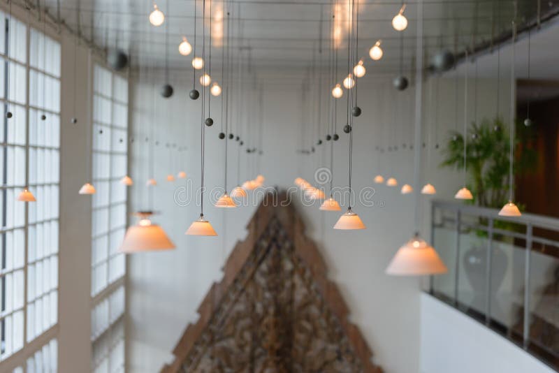 Small LED Lamps SUN Lights Hang Stock Image - Image of bright ...