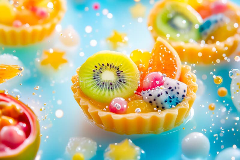 Small Lemon Tarts Filled With Creamy Lemon Curd And Topped With An
