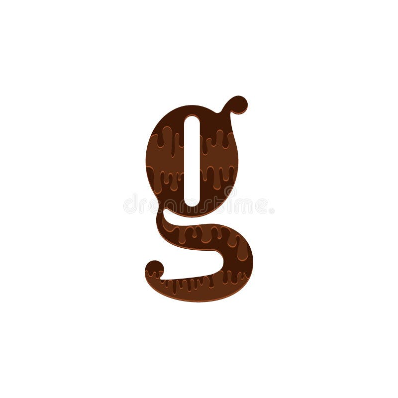 Small Letter G Logo from Melted Chocolate Creative Stylish Food Design ...