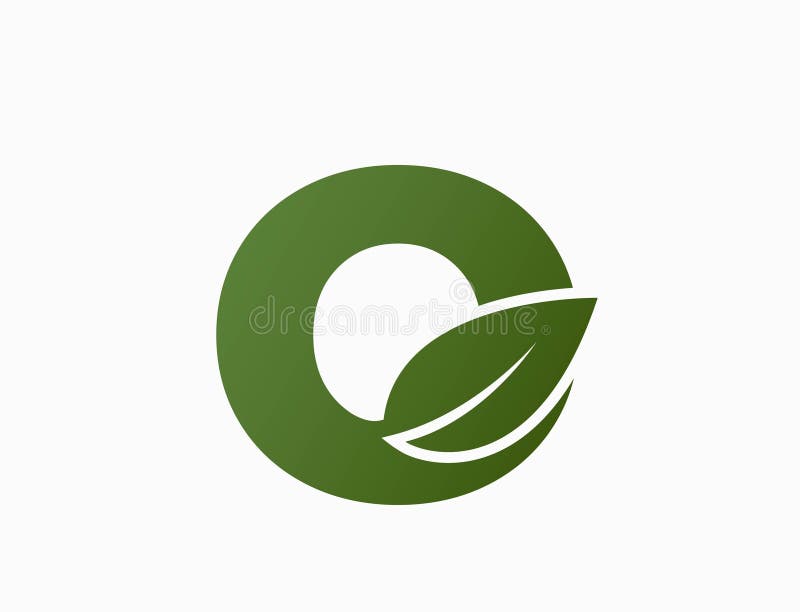Small Letter O with Leaf. Eco Alphabet Logo. Nature and Environment ...