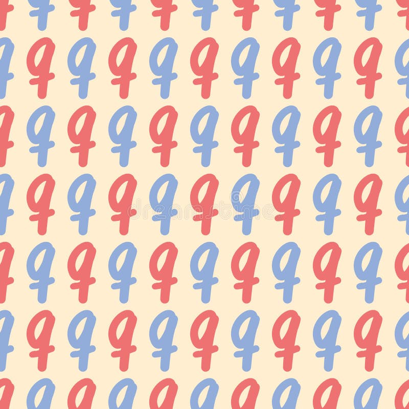Small Letter Q Vector Repeat Pattern Stock Vector - Illustration of ...