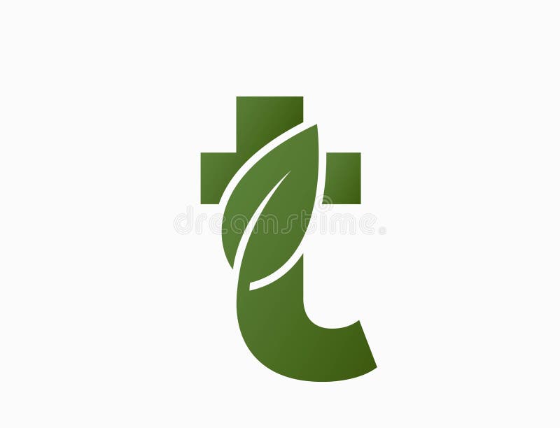 Small Letter T with Leaf. Eco, Nature and Environment Design Element ...