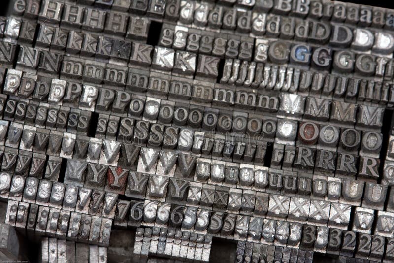 Old Typeset Letters stock photo. Image of bevel, surface - 15245774