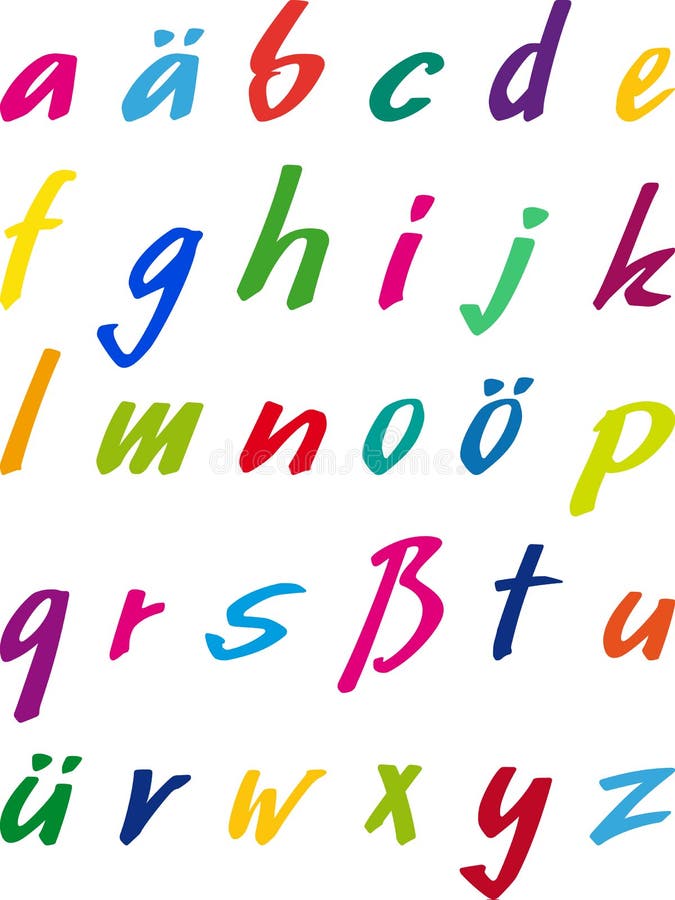 Small letters handdrawn stock vector. Illustration of drawn - 22915555