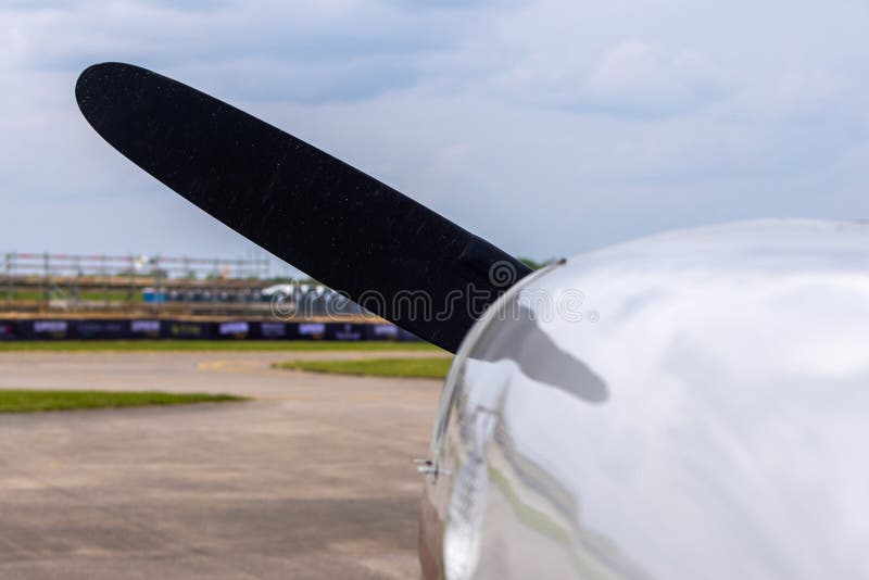 Small Light Aircraft Propeller Stock Image - Image of transport, small ...
