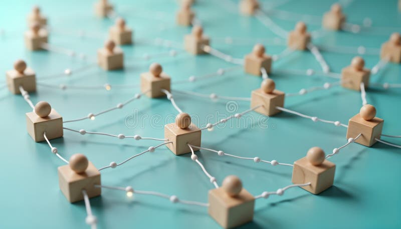 Small Light Brown Wooden Blocks with Small Light Brown Spheres Atop ...