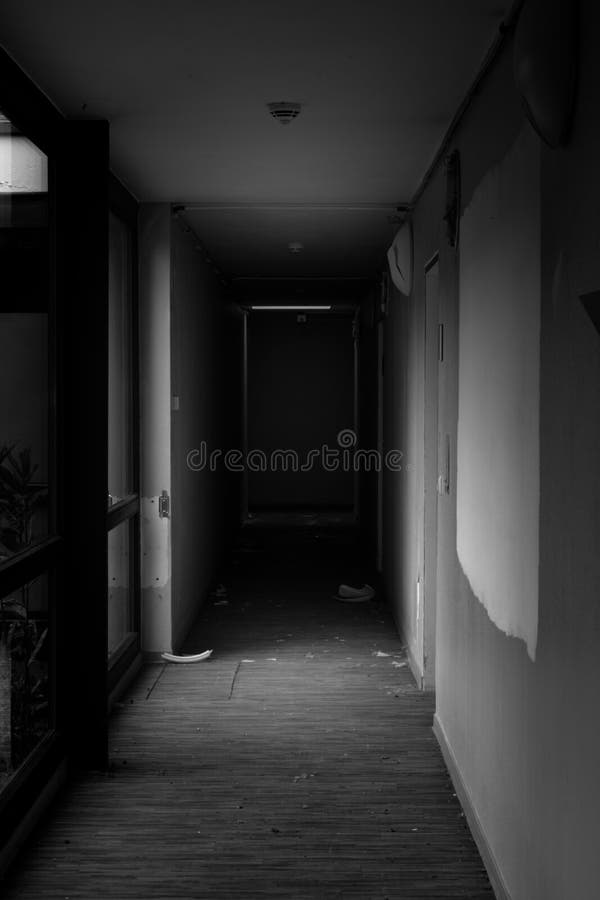 Dark Mysterious Corridor In Building Stock Image - Image of design ...