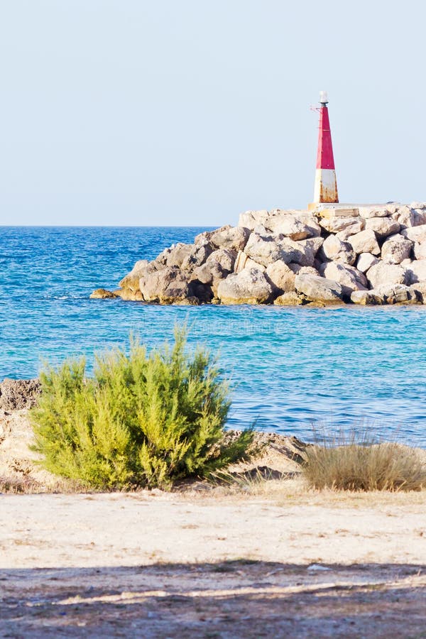 Small lighthouse stock image. Image of water, coast, tower - 29544635