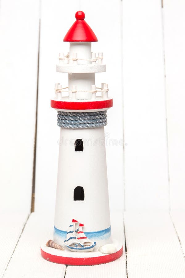 Lighthouse model isolated stock photo. Image of navigation - 15466480
