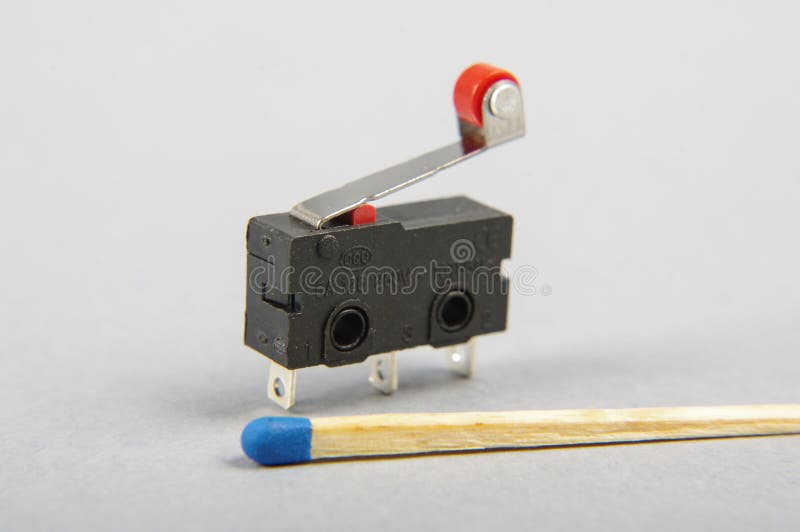 Small Limit Switch for Mechanical Movement Limiting Stock Photo - Image ...