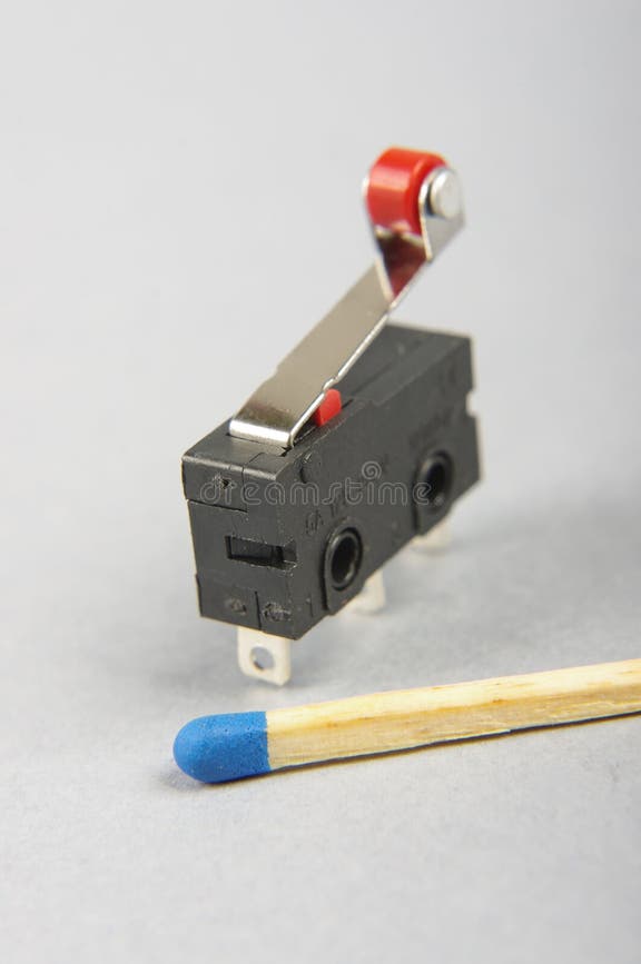 Small Limit Switch for Mechanical Movement Limiting Stock Image - Image ...